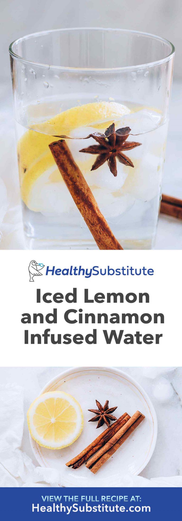 Iced Lemon and Cinnamon Water Recipe for Weight Loss - Healthy Substitute
