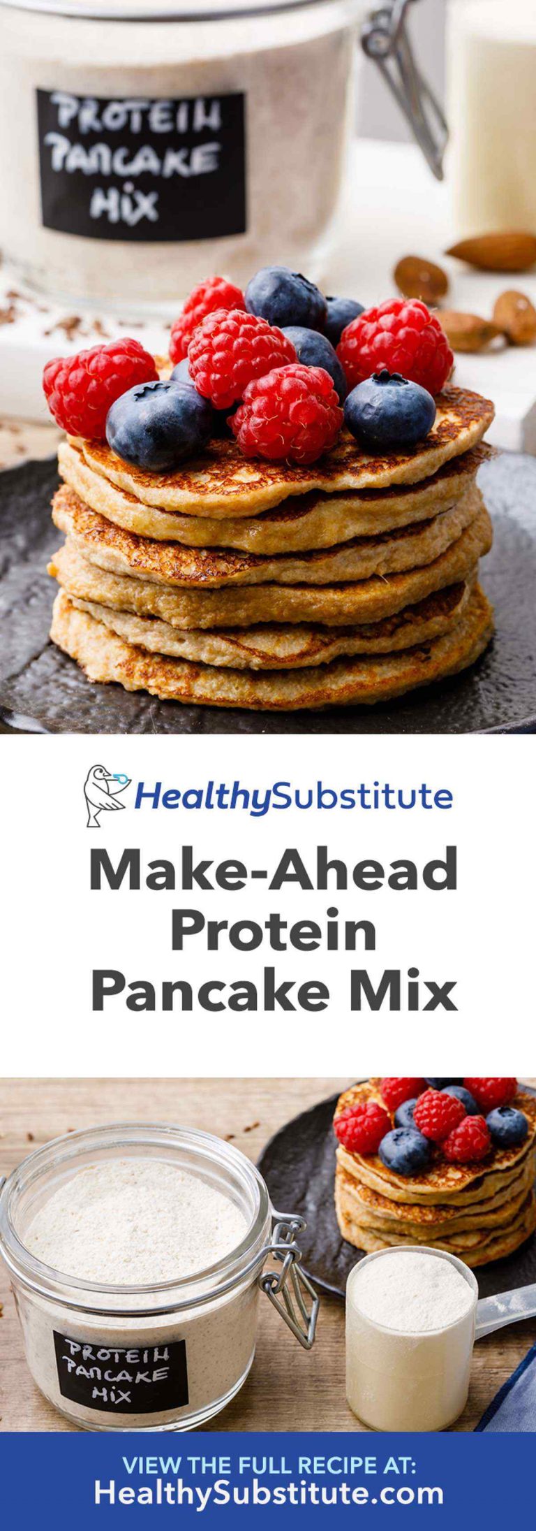 Make-Ahead Protein Pancake Mix for The Best Protein Pancakes Ever ...