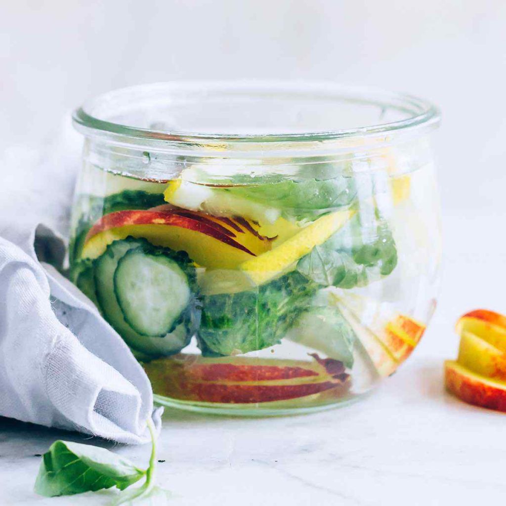 The Best Peach-Infused Water Recipe (yum!) - Healthy Substitute