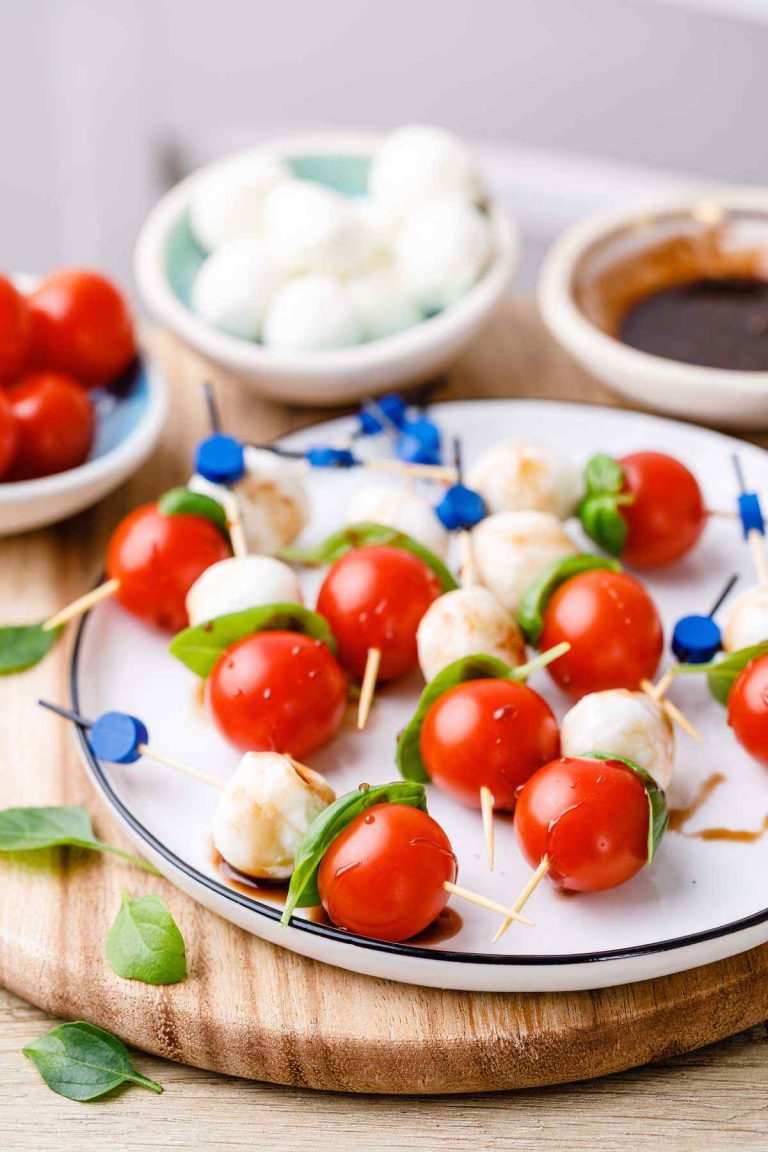 4-Ingredient Caprese Salad Bites (Easy Recipe) - Healthy Substitute