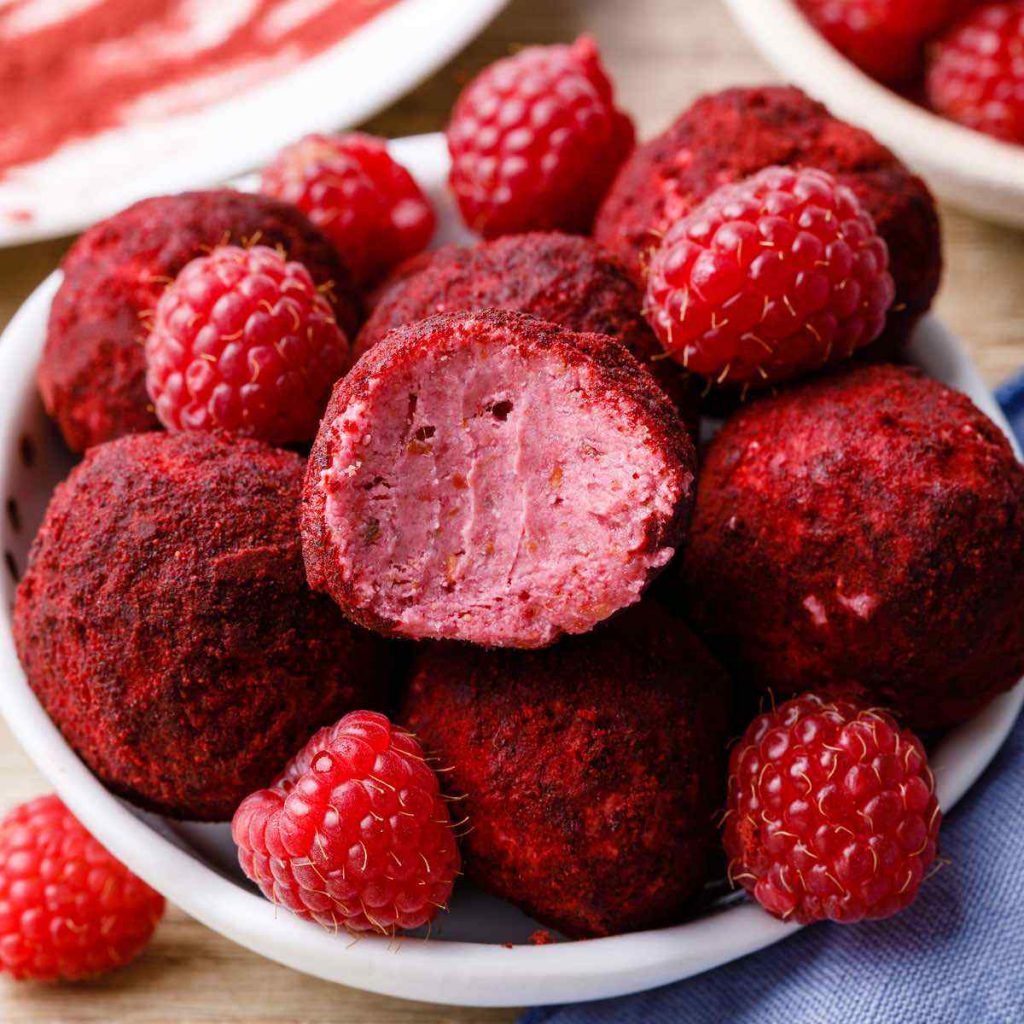 Easy Raspberry Cheesecake Keto Fat Bombs - Healthy Substitute