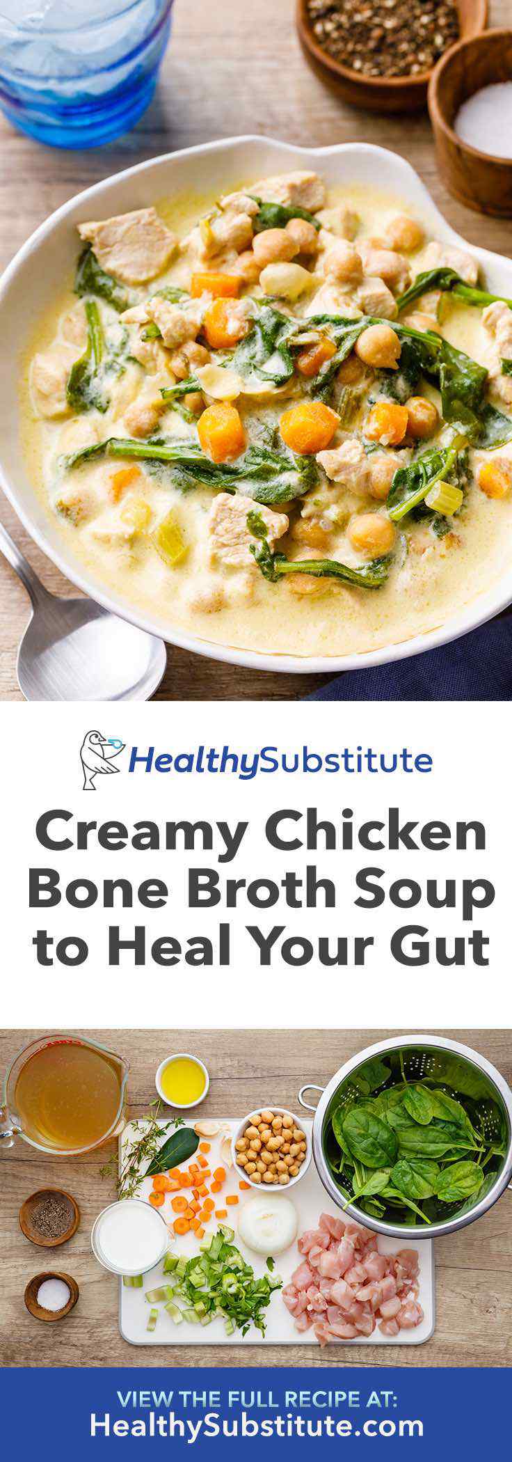 Probiotic Rich Creamy Chicken Bone Broth Soup To Heal Your Gut Probiotic Rich Creamy Chicken Bone Broth Soup To Heal Your Gut